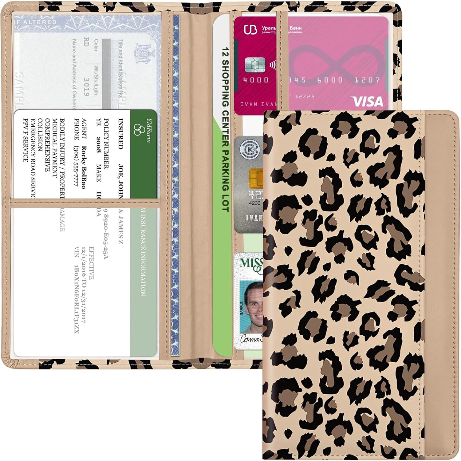 Registration and Holder, with Closure for License, Cards and Documents ...