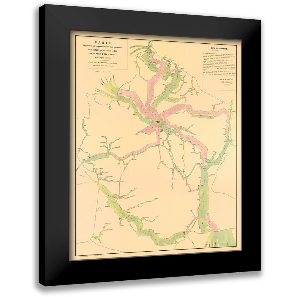 Regnier 12x14 Black Modern Framed Museum Art Print Titled - Paris ...
