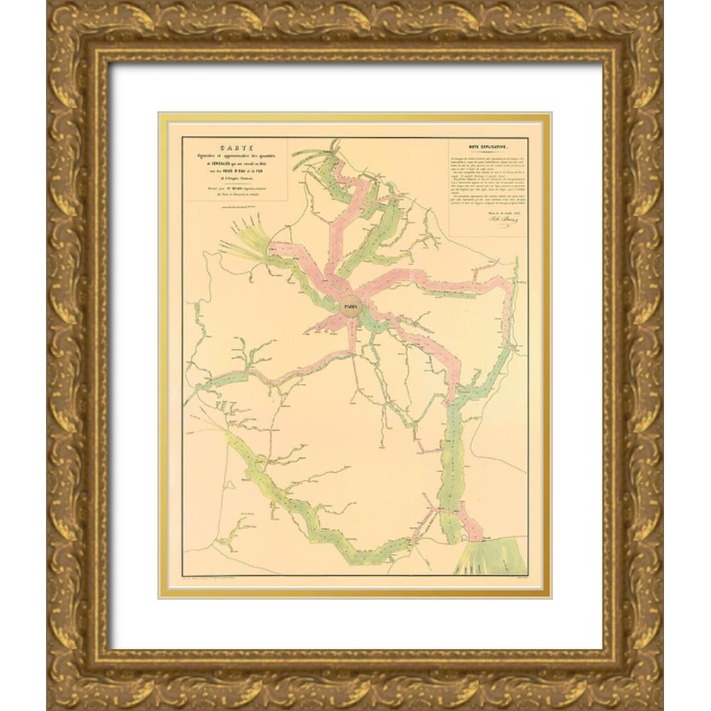 Regnier 20x24 Gold Ornate Wood Framed with Double Matting Museum Art ...