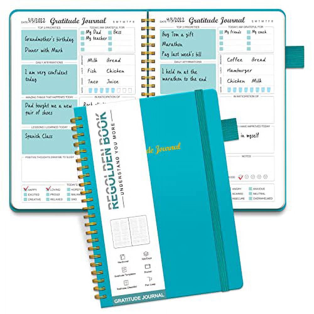 Regolden-Book Gratitude Journal for Women/Men, Inspirational Gratitude ...