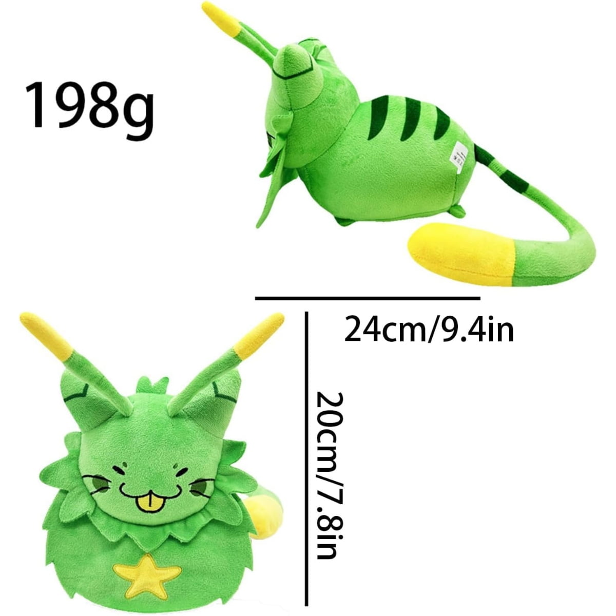 Regretevator Gnarpy Plush Toy Green Cat - Black Robot 11.42 inch Room ...