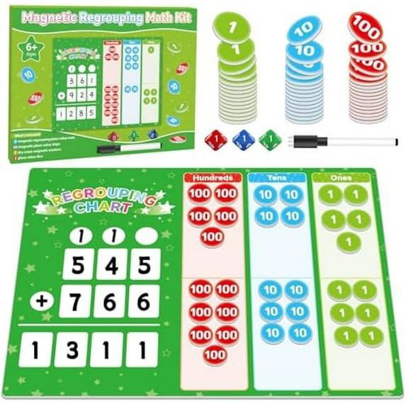 Regrouping Base Ten Place Value, Addition and Subtraction Math ...