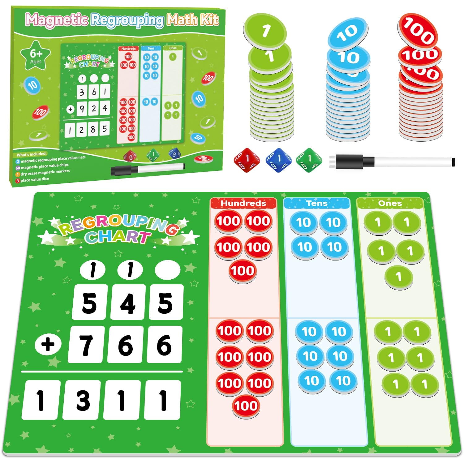 Regrouping Base Ten Place Value, Addition and Subtraction Math ...