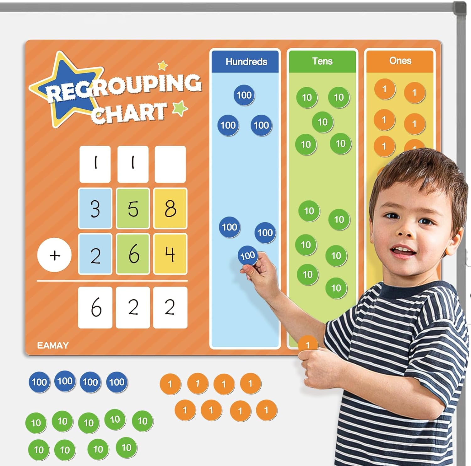 Regrouping Base Ten Place Value Manipulatives, Addition and Subtraction Math Manipulatives for ...