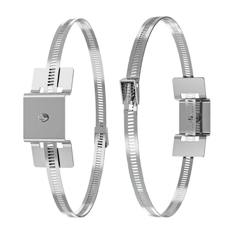Regulable Poles Mounting Brackets Stainless Steel Sign Installation ...