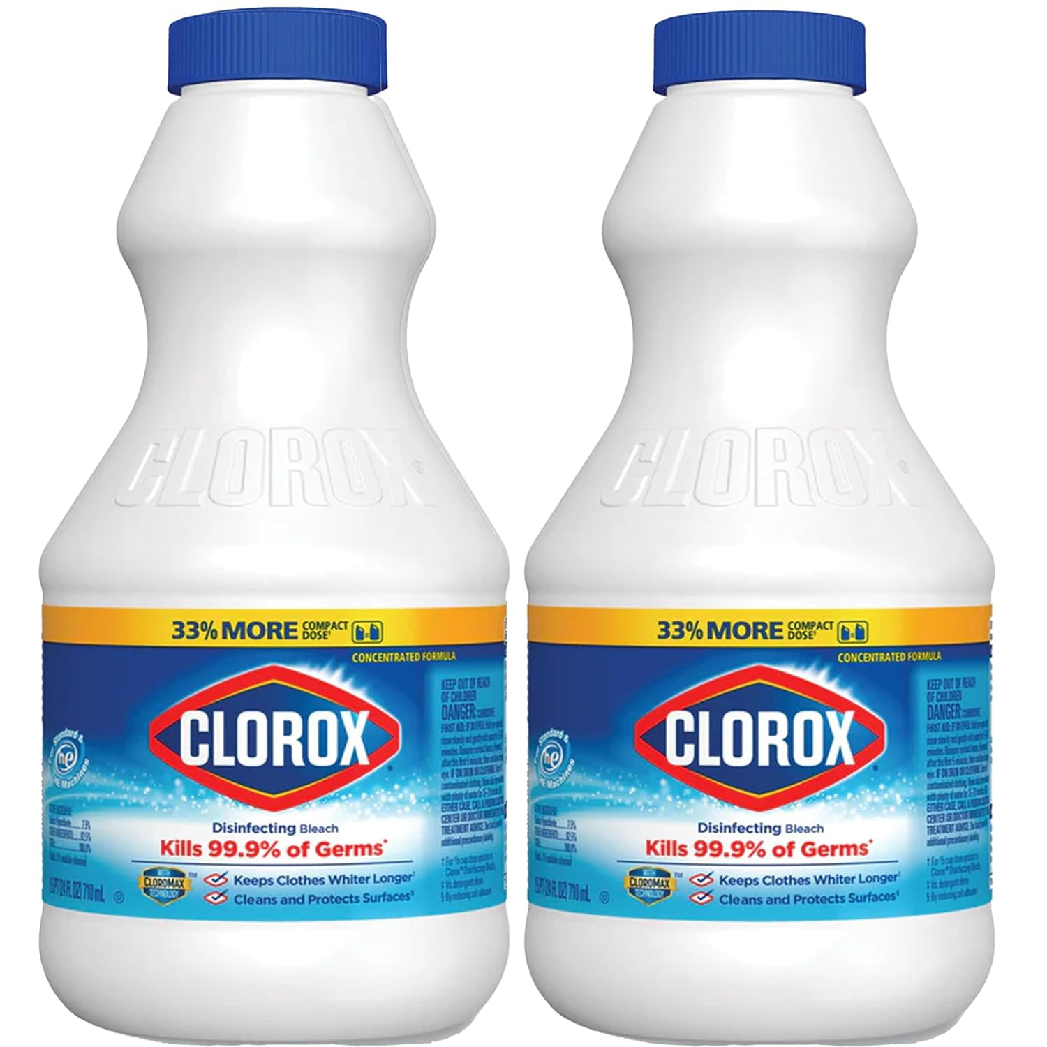 Regular Disinfecting Bleach Cleaner, 2 Pack Concentrated Liquid Bleach ...