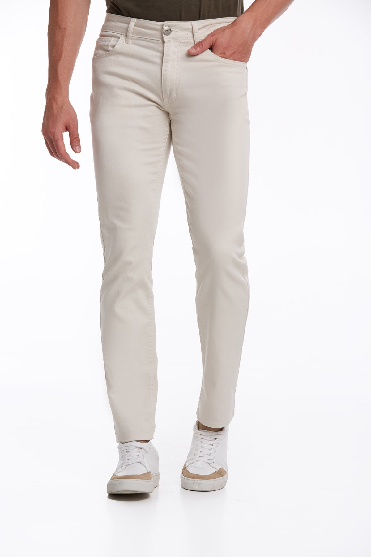 Regular Fit 5 Pocket High Waist Cotton Stone Denim - Walmart.com