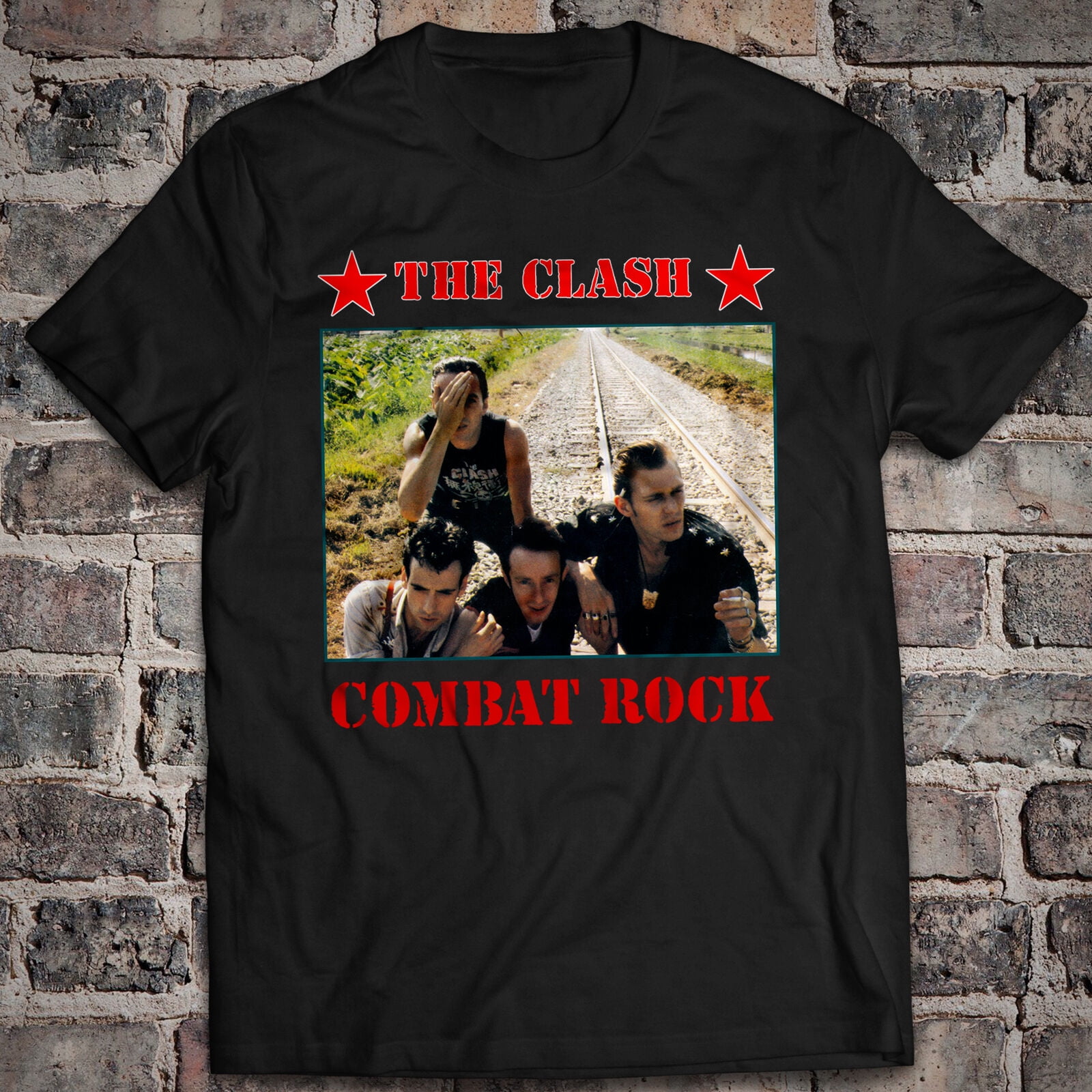 Regular Fit Men T-shirt Combat Rock The Clash Joe Strummer Party Live ...