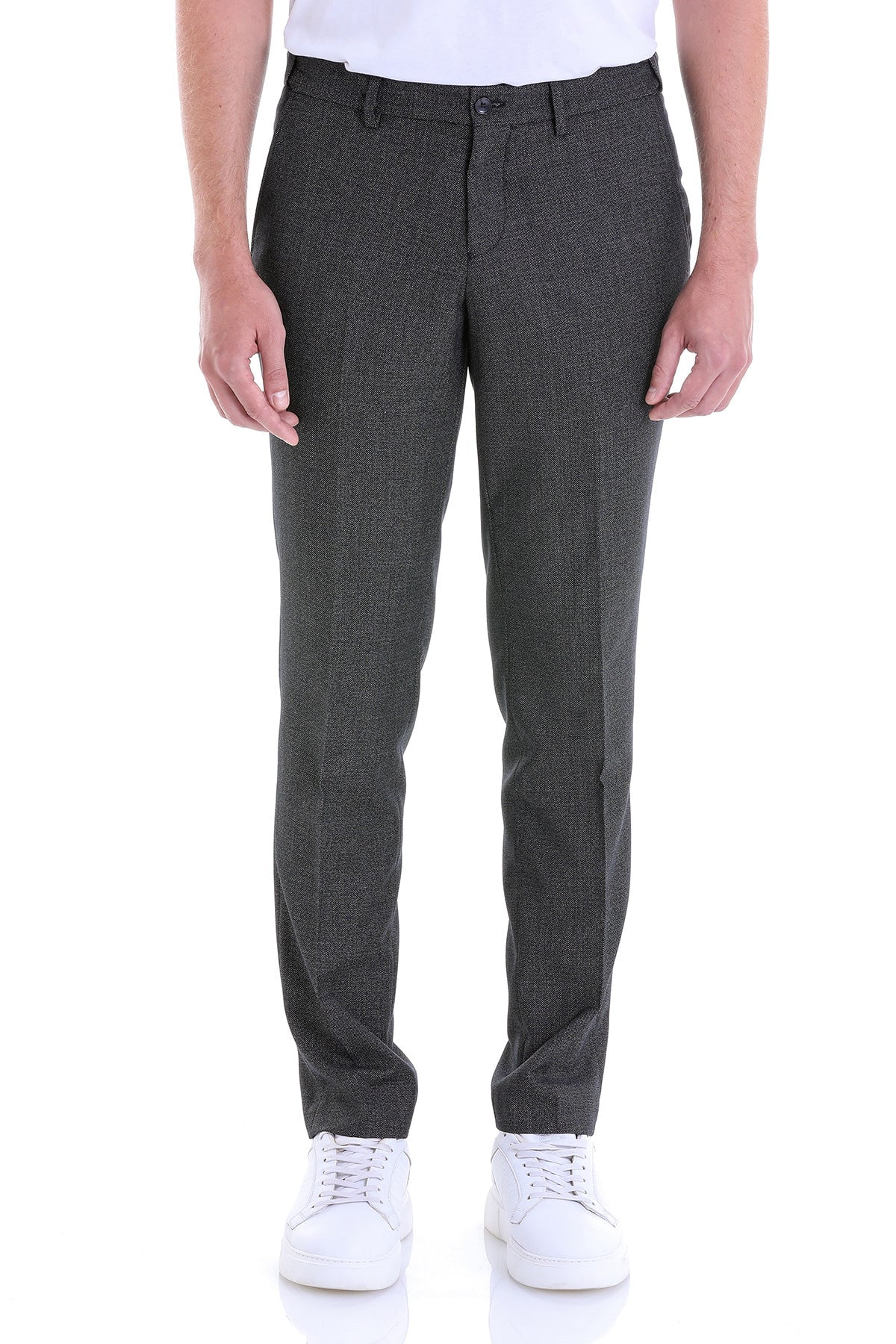 Regular Fit Side Pocket Textured Black Dress Pants - Walmart.com