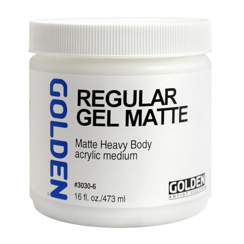 Regular Gel Matte by GOLDEN, 16 fl. oz. Jar, Professional Acrylic Gel ...