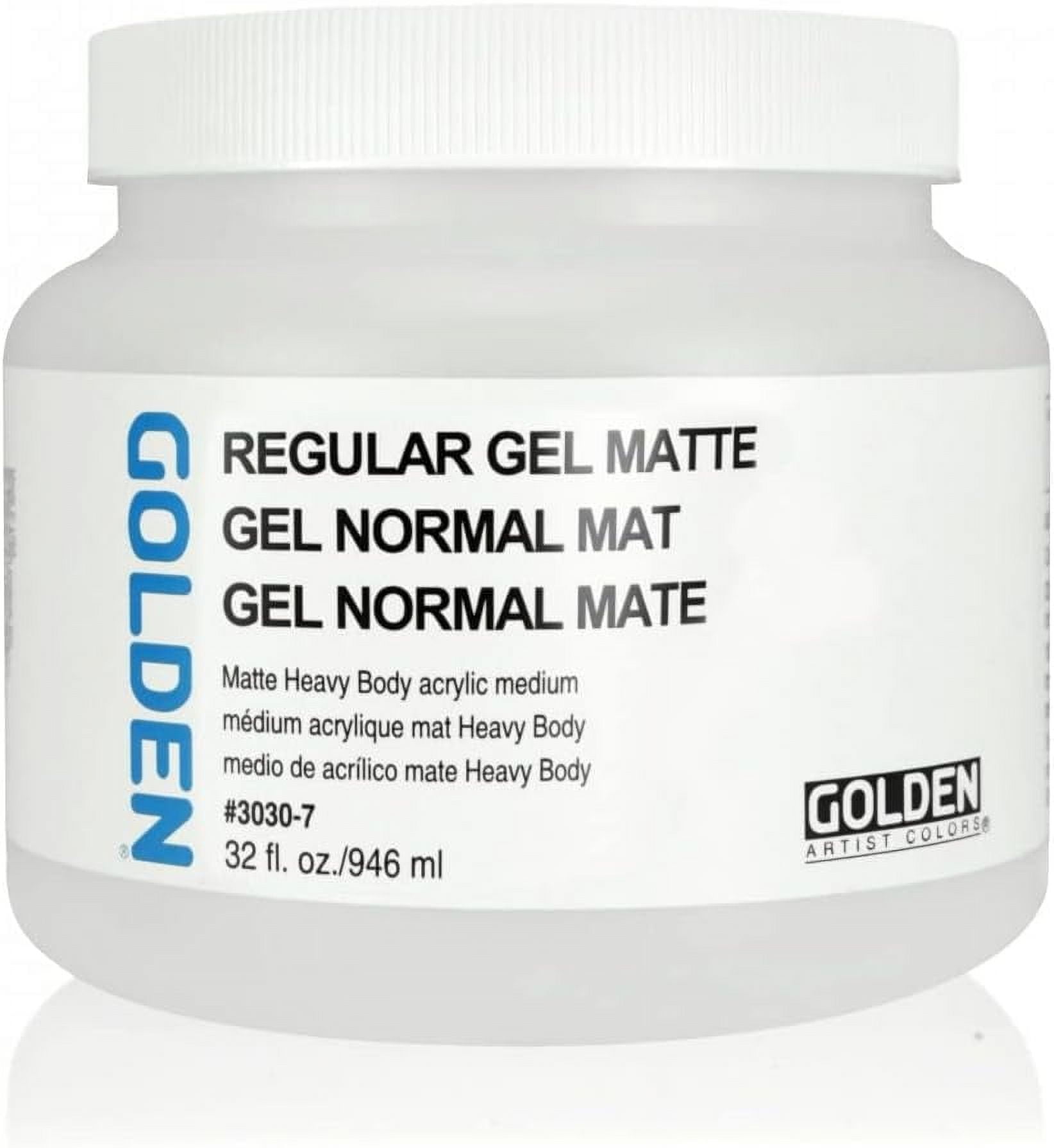 Regular Gel Matte by GOLDEN, 32 fl. oz. Jar, Professional Gel Medium ...