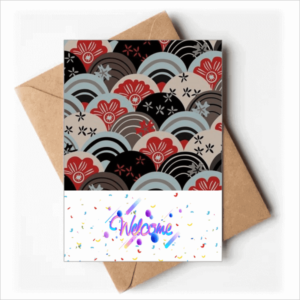 Regular Japanese Traditional Cultural Welcome Back Greeting Cards ...
