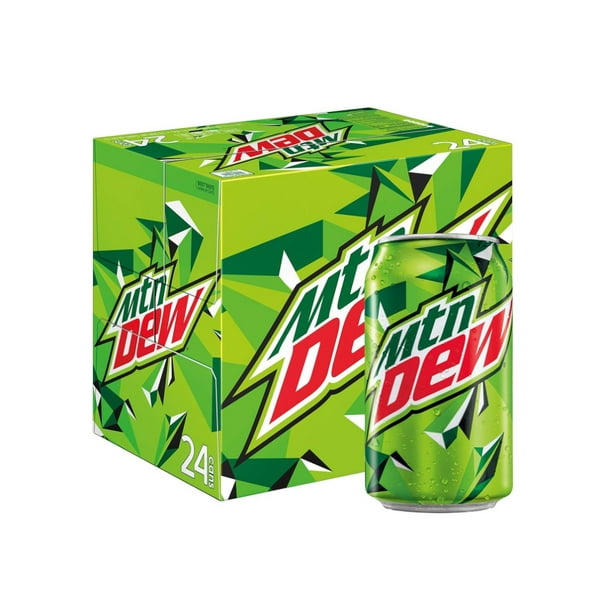 Regular MTN Mountain Dew Soda (24 Pack of 12oz Cans) Beverage Do The Dew Drink 1 Case - Walmart ...
