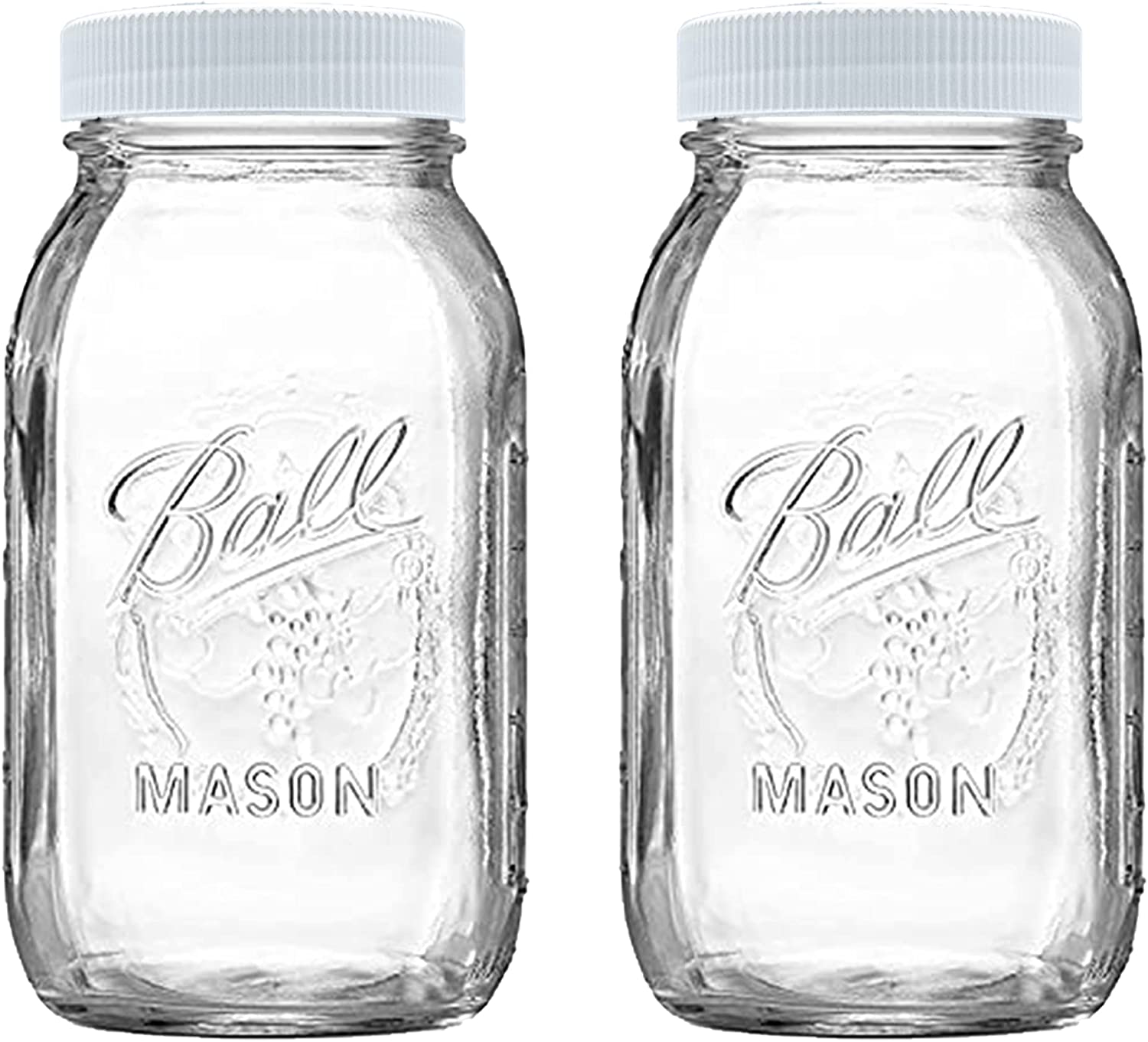 Ball Jar Rose Vintage Regular Mouth Quart Canning Jars, 4-Pack, 32 oz ...