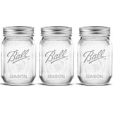 Ball Mason Jars 16 oz Pack of 3, Regular Mouth Pint with Airtight Lids and Bands - Walmart.com