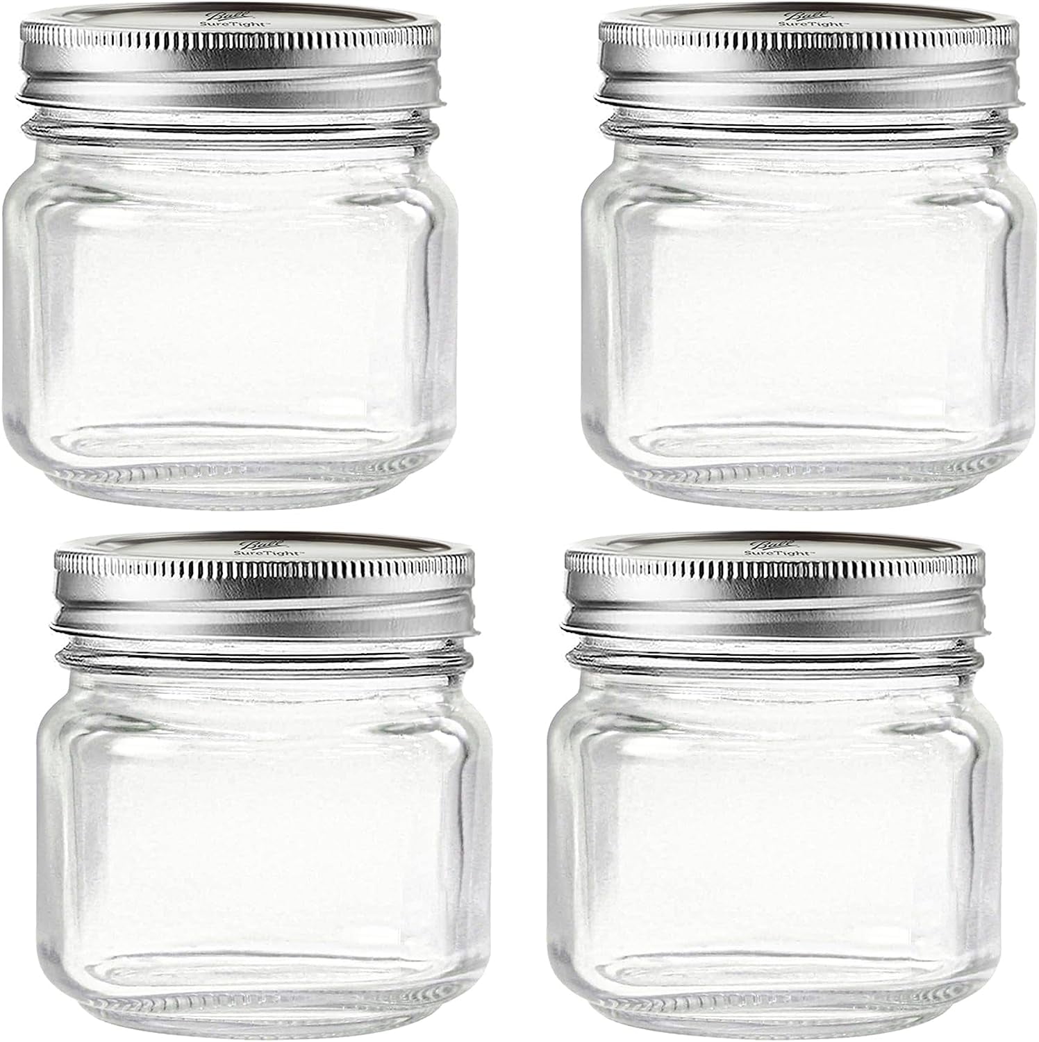 Mem worldshop Regular Mouth Mason Jars 8 oz Pack with Airtight Lids and ...