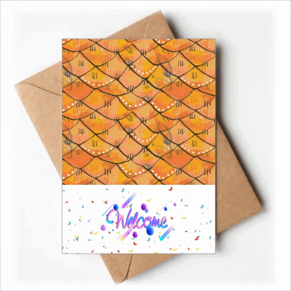 Regular Pattern Wood Strange Welcome Back Greeting Cards Envelopes ...