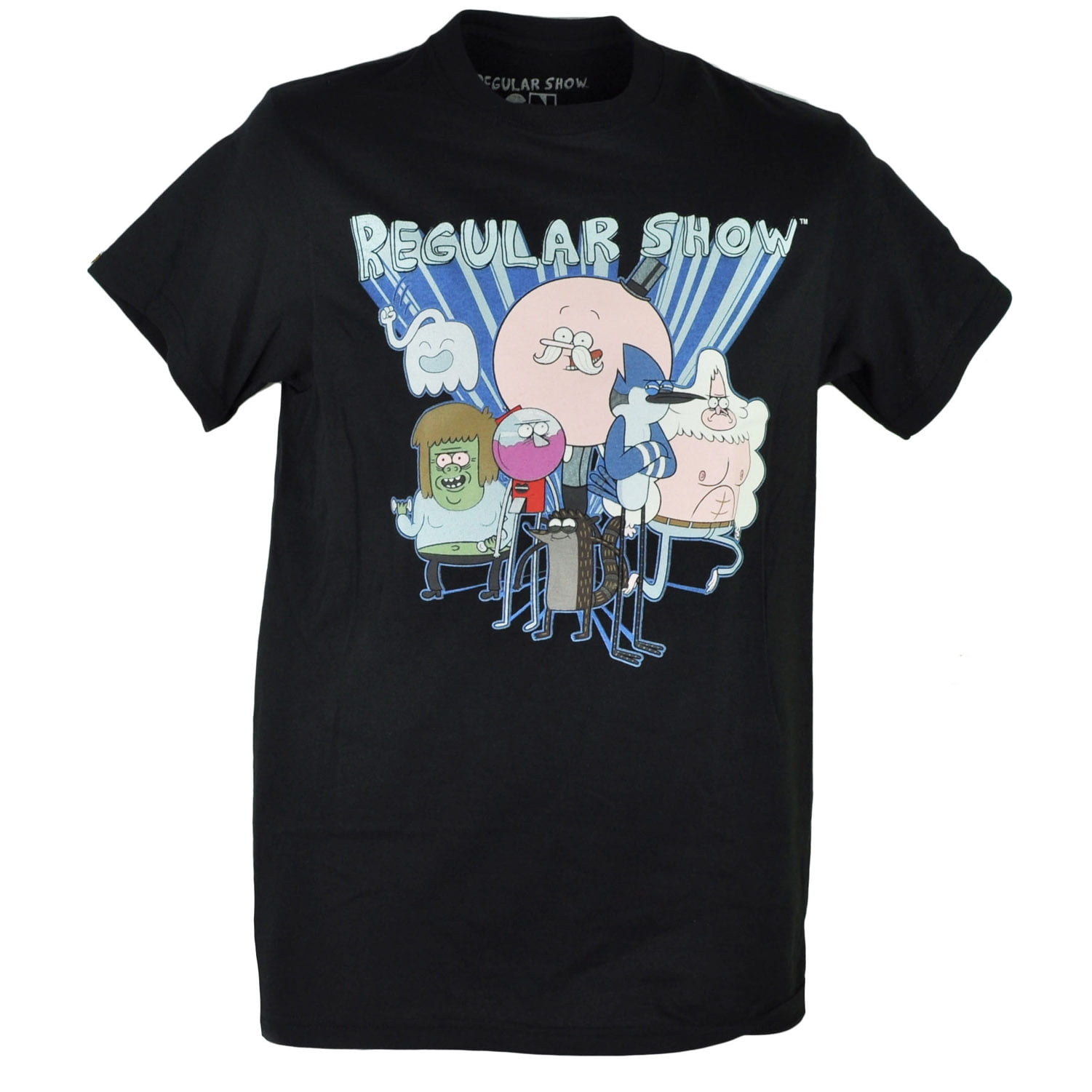 Regular Show Cast Spotlight Funny Graphic Tshirt Tee Blk Small ...