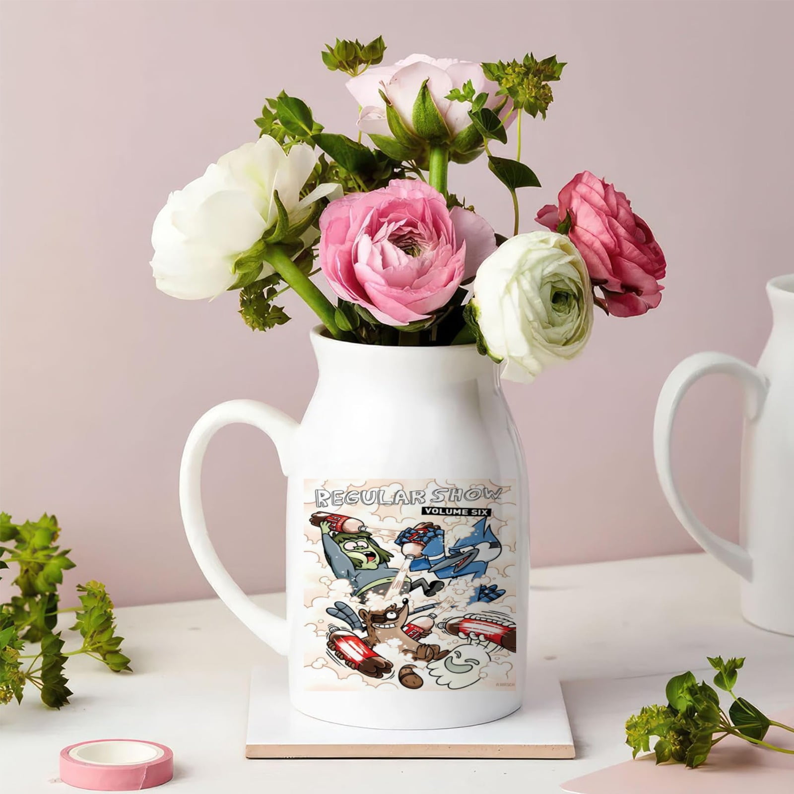 Regular Show Ceramic Milk Bottle Vase.3.15" x 5.12" - Walmart.com