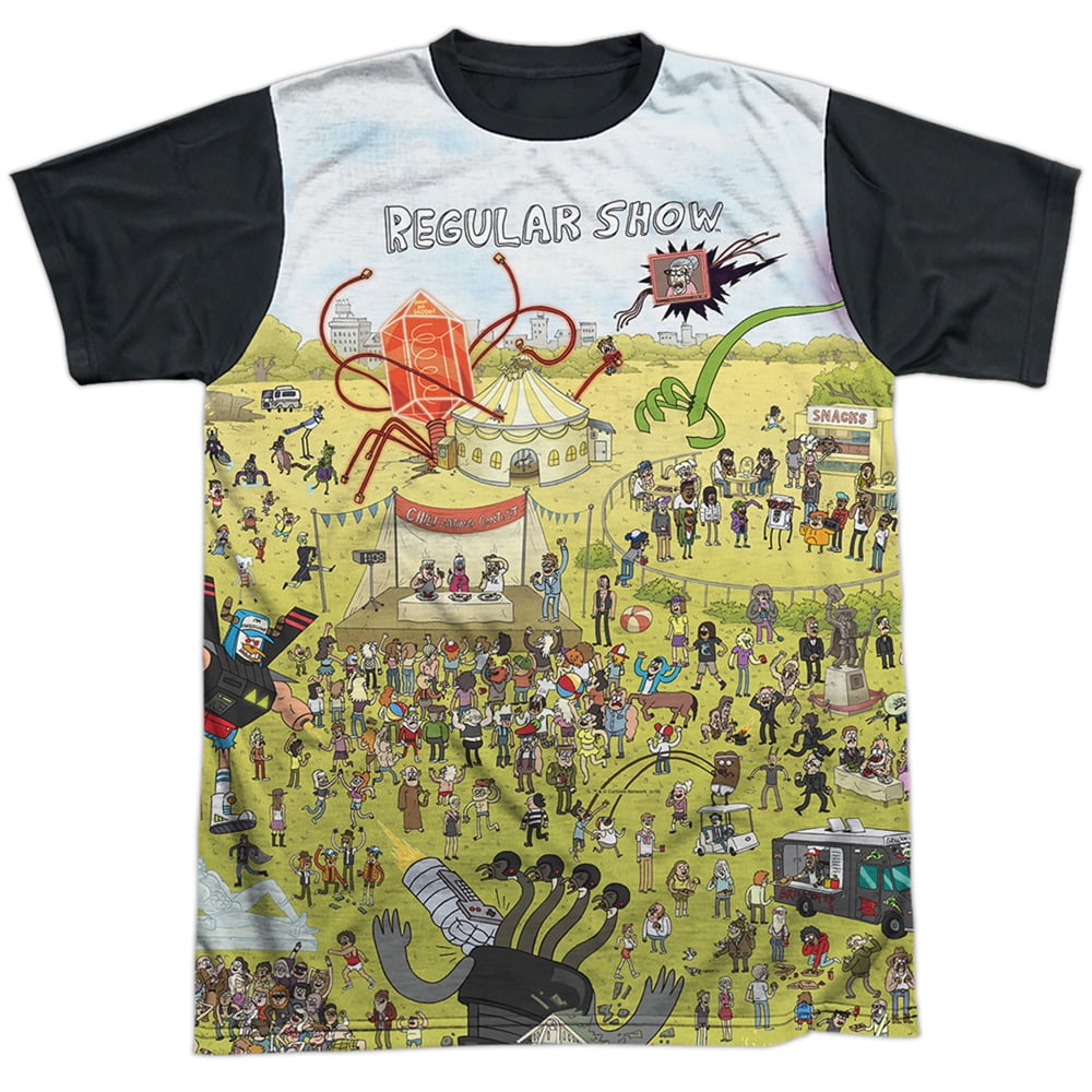 Regular Show Group Shot Unisex Adult Halloween Costume Sublimated T ...