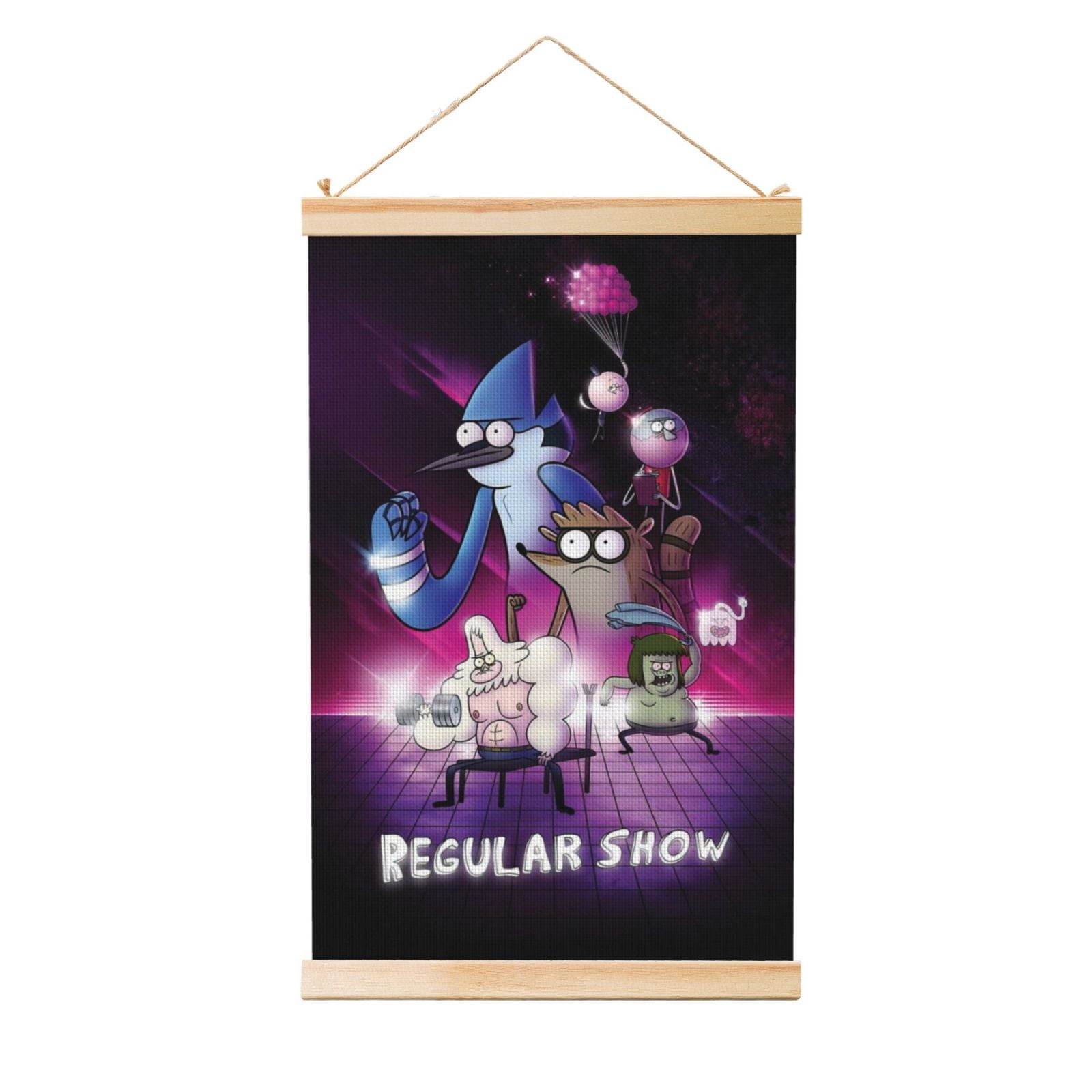 Regular Show Posters Wall Hanging Wooden Shaft Poster Wall Art ...