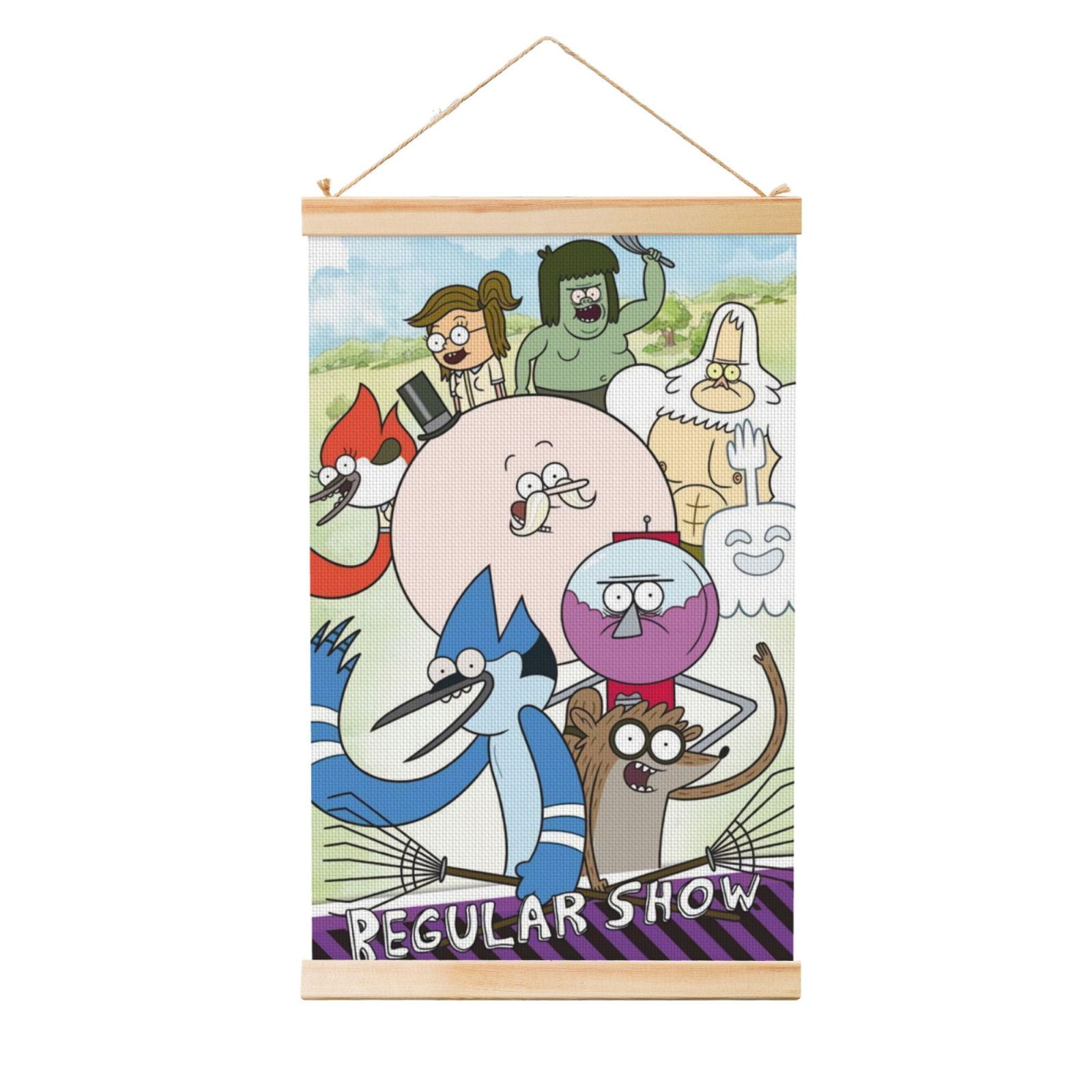 Regular Show Posters Wall Hanging Wooden Shaft Poster Wall Art ...