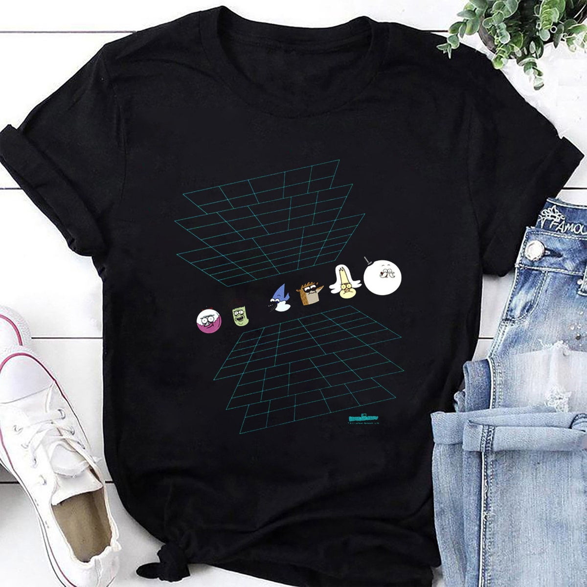 Regular Show Regular Grid T-Shirt, Regular Show Shirt Fan Gifts ...