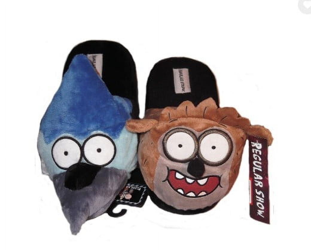 Regular Show Rigby & Mordecai Slippers Plush Slipper Size Large 9/10 ...