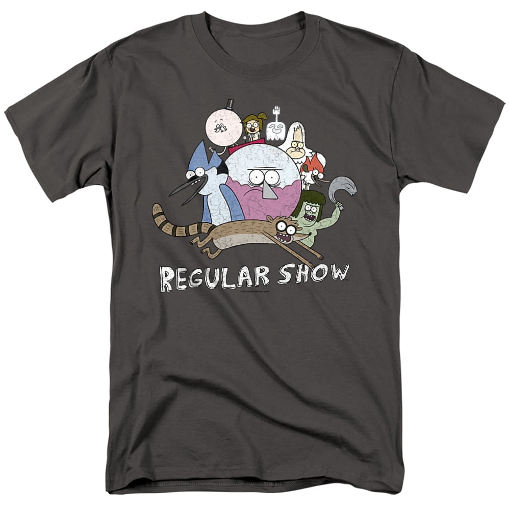 Regular Show Surrounding Benson Unisex Adult T Shirt, Charcoal, Small ...