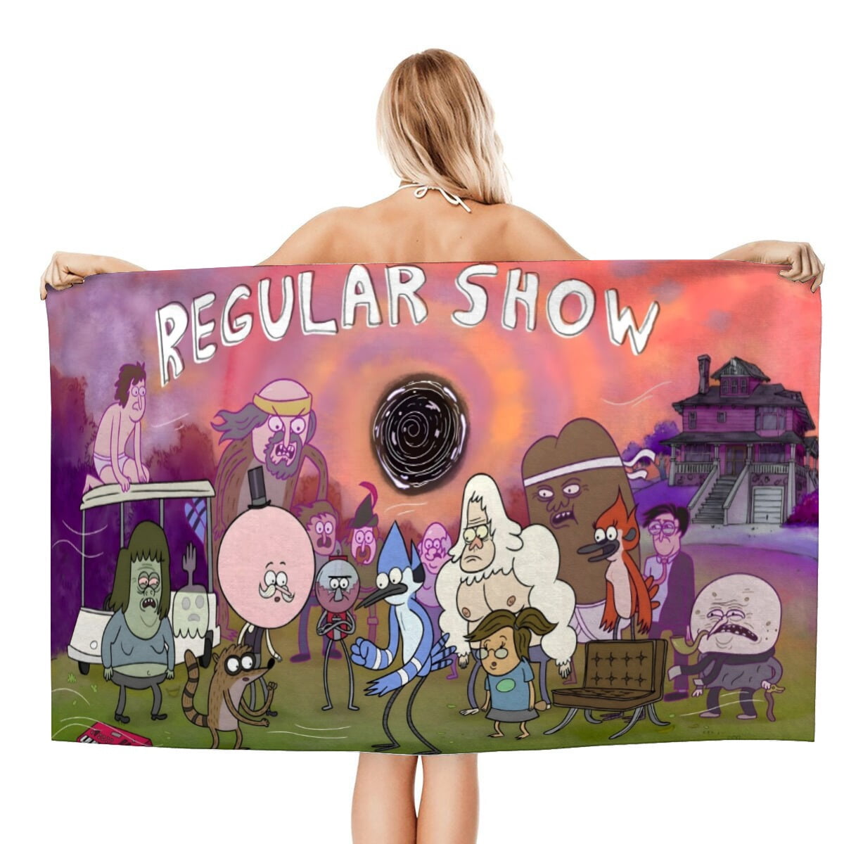 Regular Show-theme Gifts Quick-dry Beach Towel for Women Girl Birthday ...