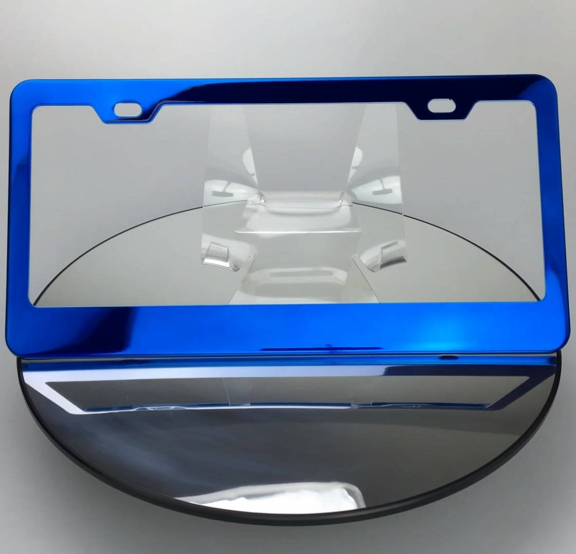 ITEZA Thick 0.8mm Stainless Steel License Plate Frame, Powder Coated ...