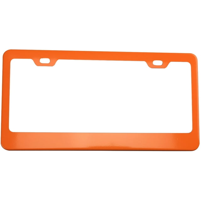 Regular Style Powder Coated Matellic Orange Stainless Steel License ...