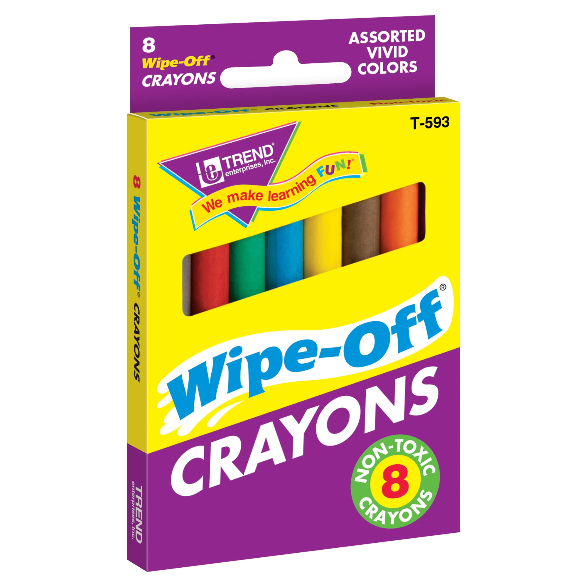 Regular Wipe-Off® Crayons, Assorted, 8 per pack, 12 packs - Walmart.com