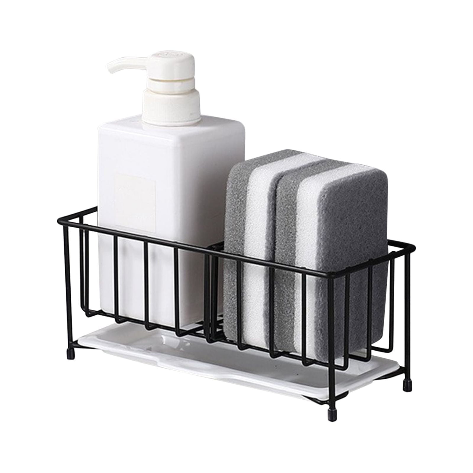 (Regular - black) 304 stainless steel countertop sponge wire ball drain ...