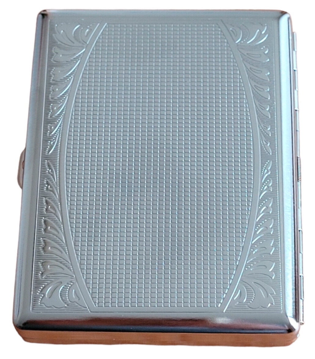 Regular or King Size Double Sided Crush-Proof Metal Cigarette Case ...