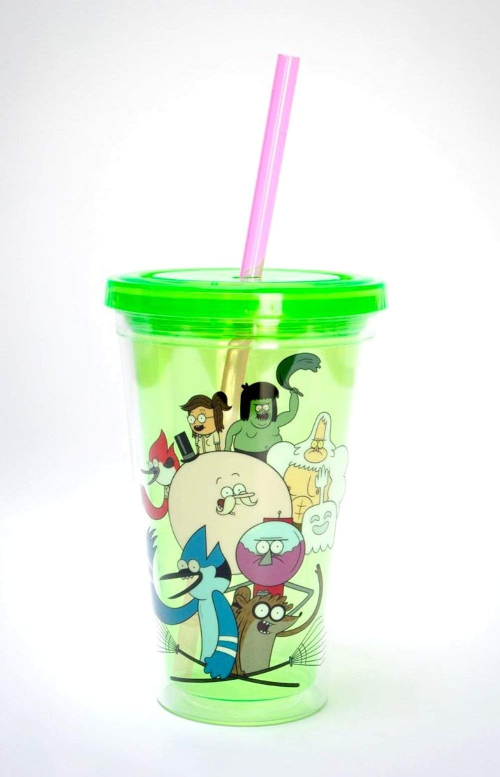 Regular show Group Plastic Tumbler Water Cup with Straw 16 oz - Walmart.com