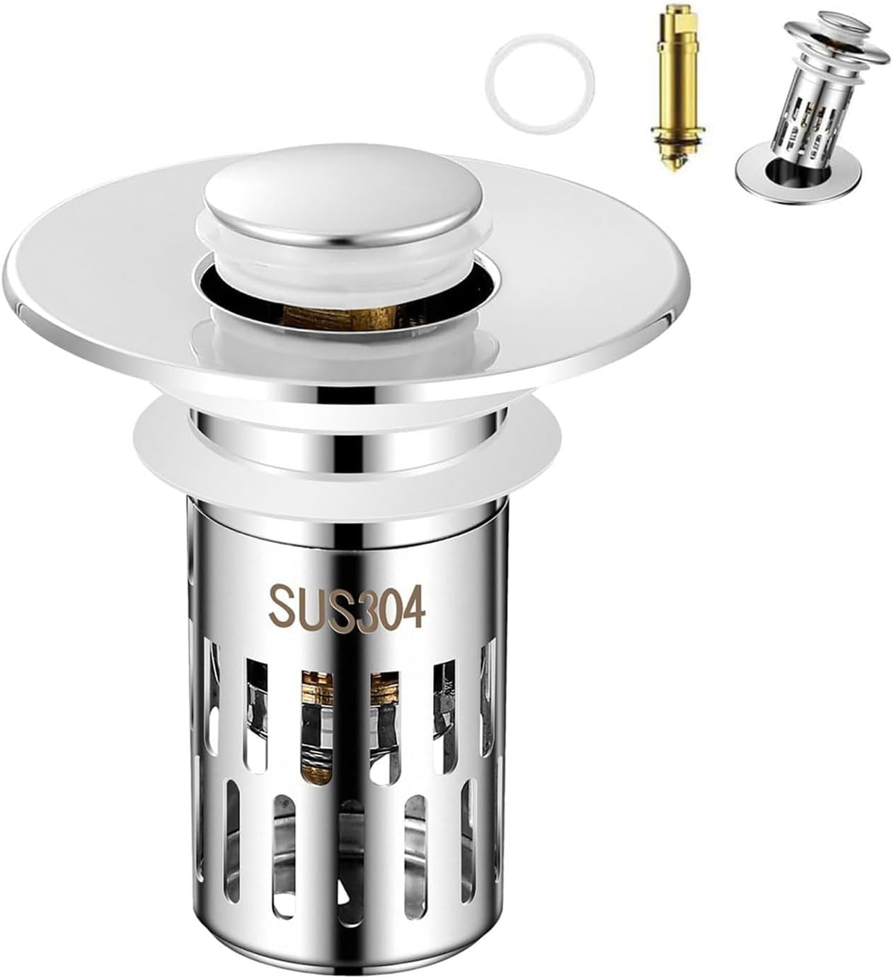 Regular sink stopper, regular bathroom sink stopper, universal two-in ...