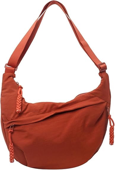Regularlyk Crossbody Bag, 2025 New Plain Color Nylon Crescent Crossbody ...