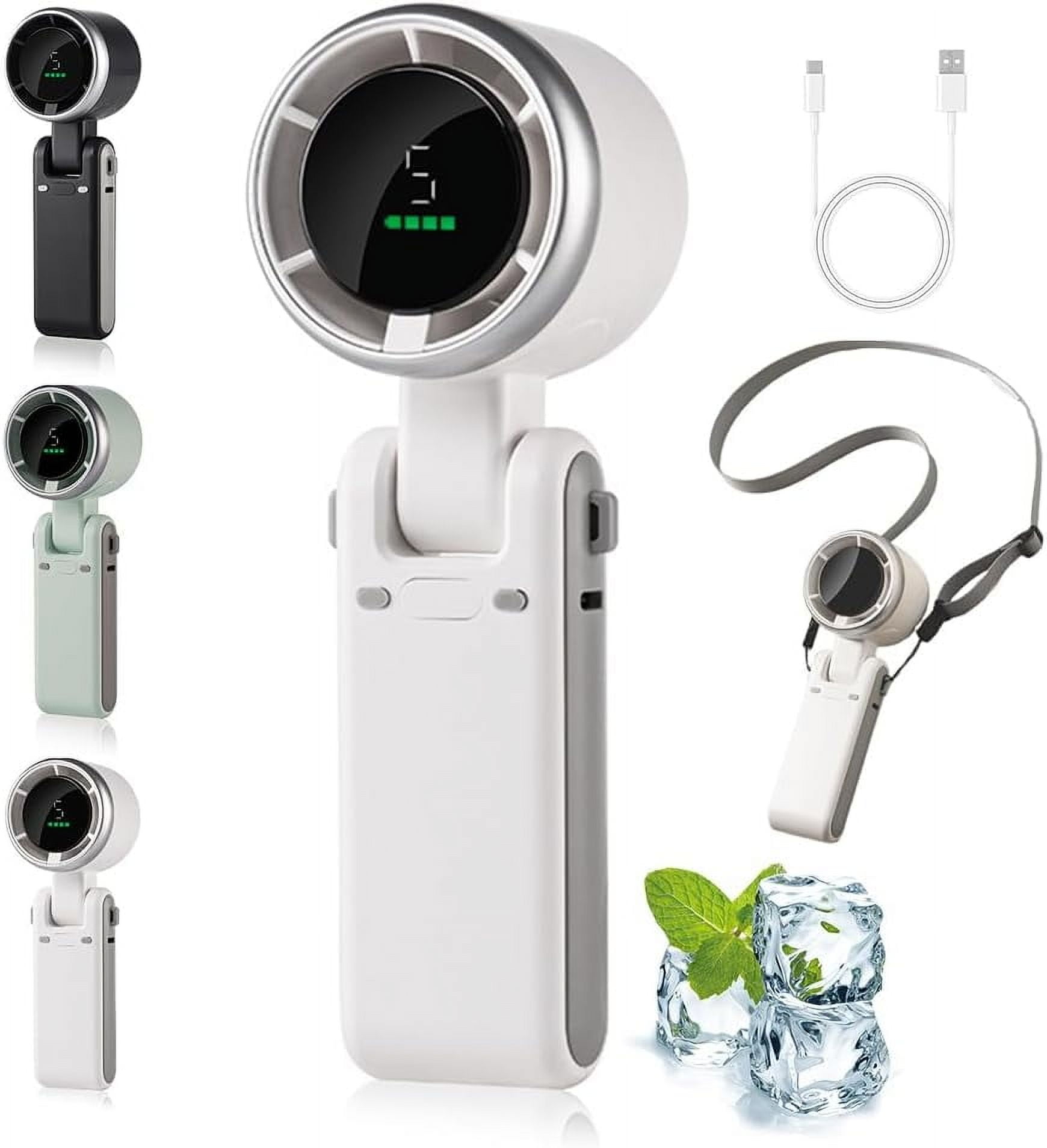 Regularlyk Portable Handheld Turbo Fan, 5 Gear Wind, Battery Operated ...