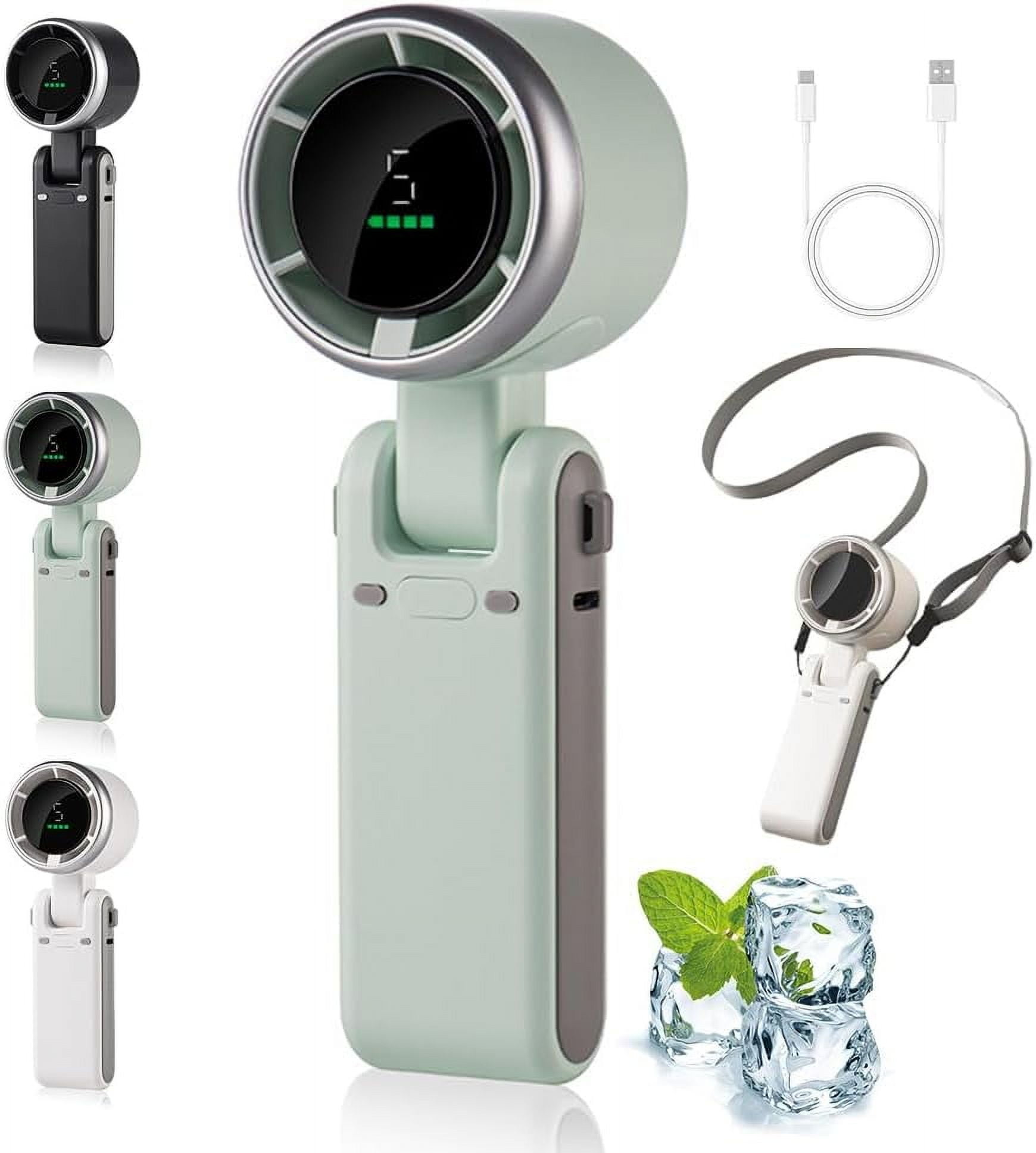 Regularlyk Portable Handheld Turbo Fan, 5 Gear Wind, Battery Operated ...