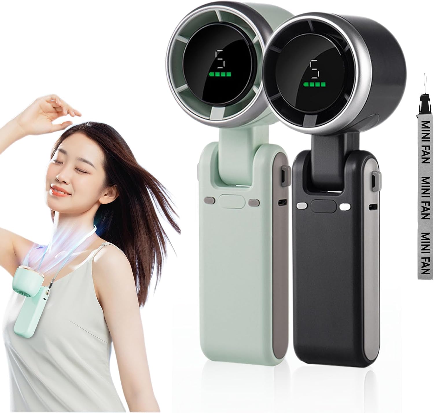 Regularlyk Portable Handheld Turbo Fan, 5 Gear Wind Portable Turbo Fan ...