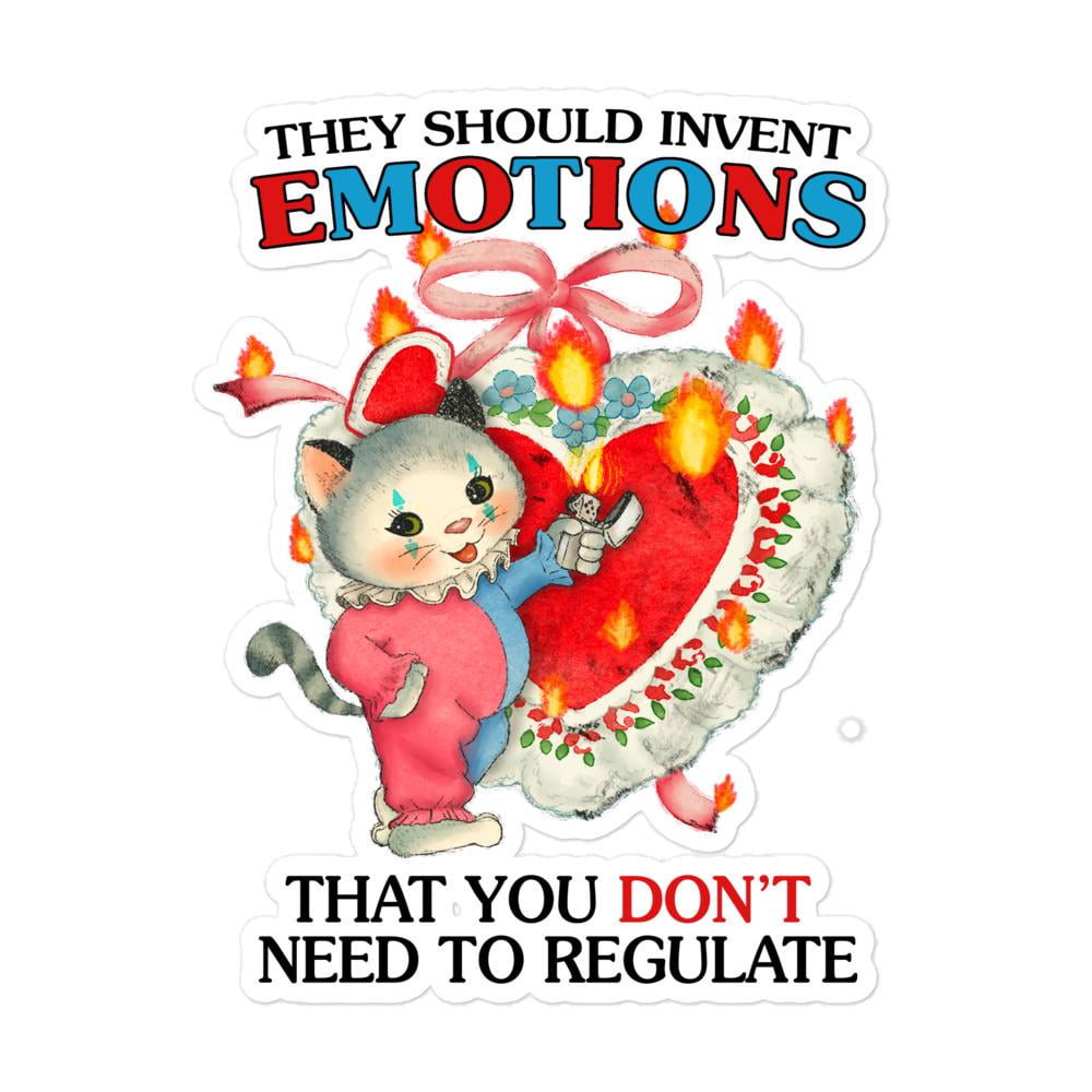 Regulate Emotions Bubble-Free Stickers Vinyl Decal Cute Sticker ...