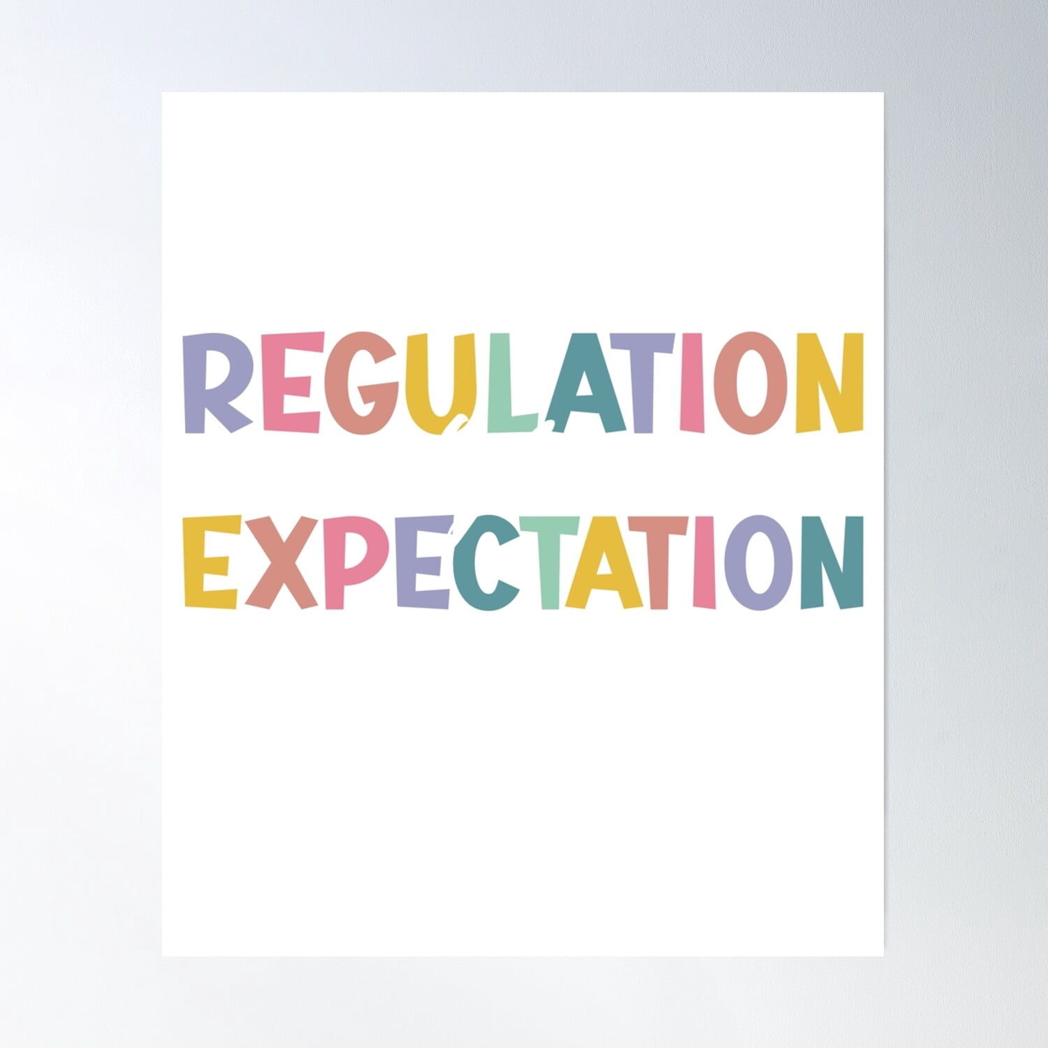 Regulation Before Expectation Autism Social Work Acceptance Poster Wall ...