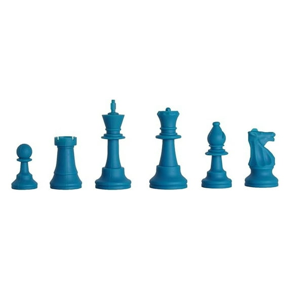 Regulation Silicone (Rubber) Tournament Chess Pieces - Half Set - 3.75 ...
