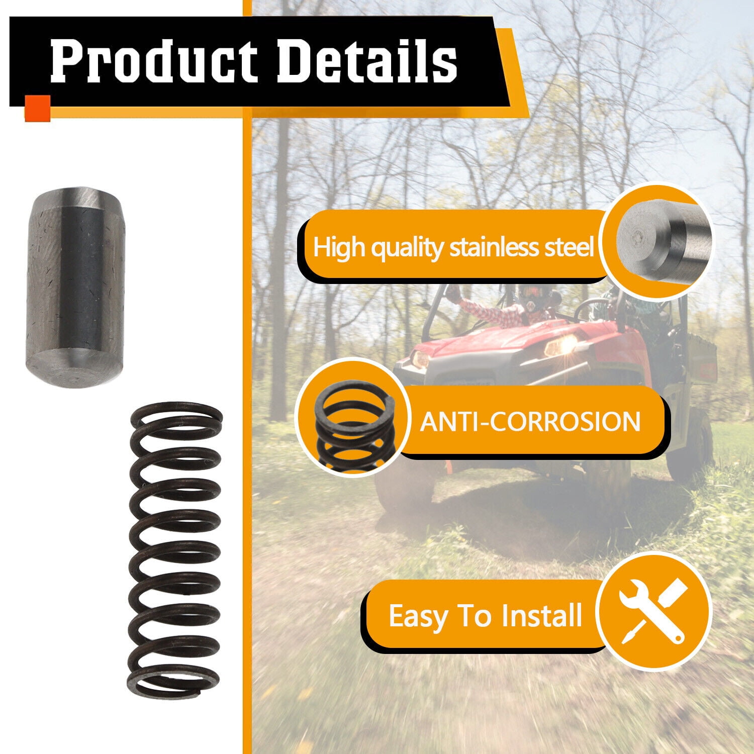 Regulator Valve Dowel & Oil Pressure Relief Spring Kit for Ranger XP ...