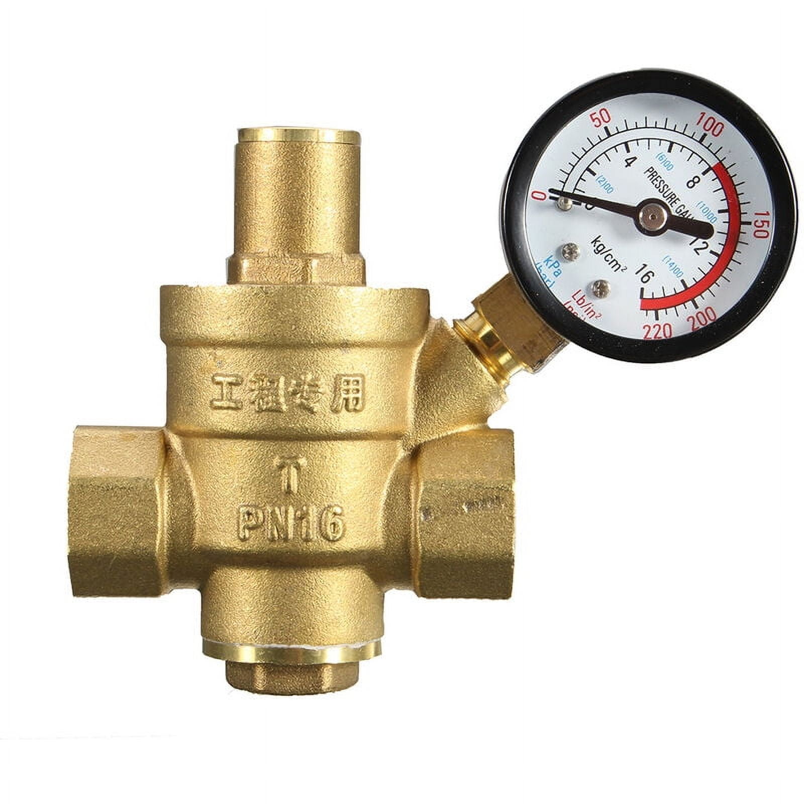Regulator Valves with Gauge, Universal Compatibility Brass Adjustable ...