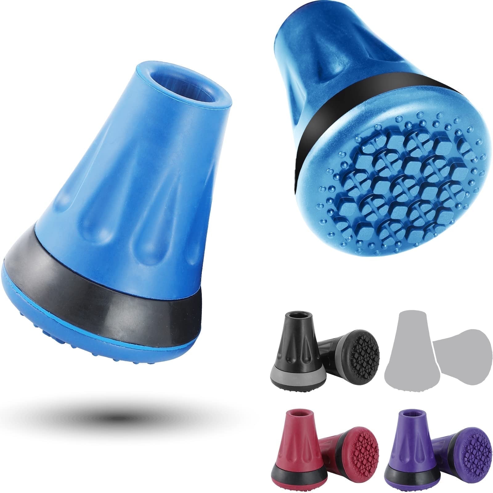 Rehand Rubber Non-Slip All-Terrain Swivel Tip for Cane and Crutch, 3/4 ...