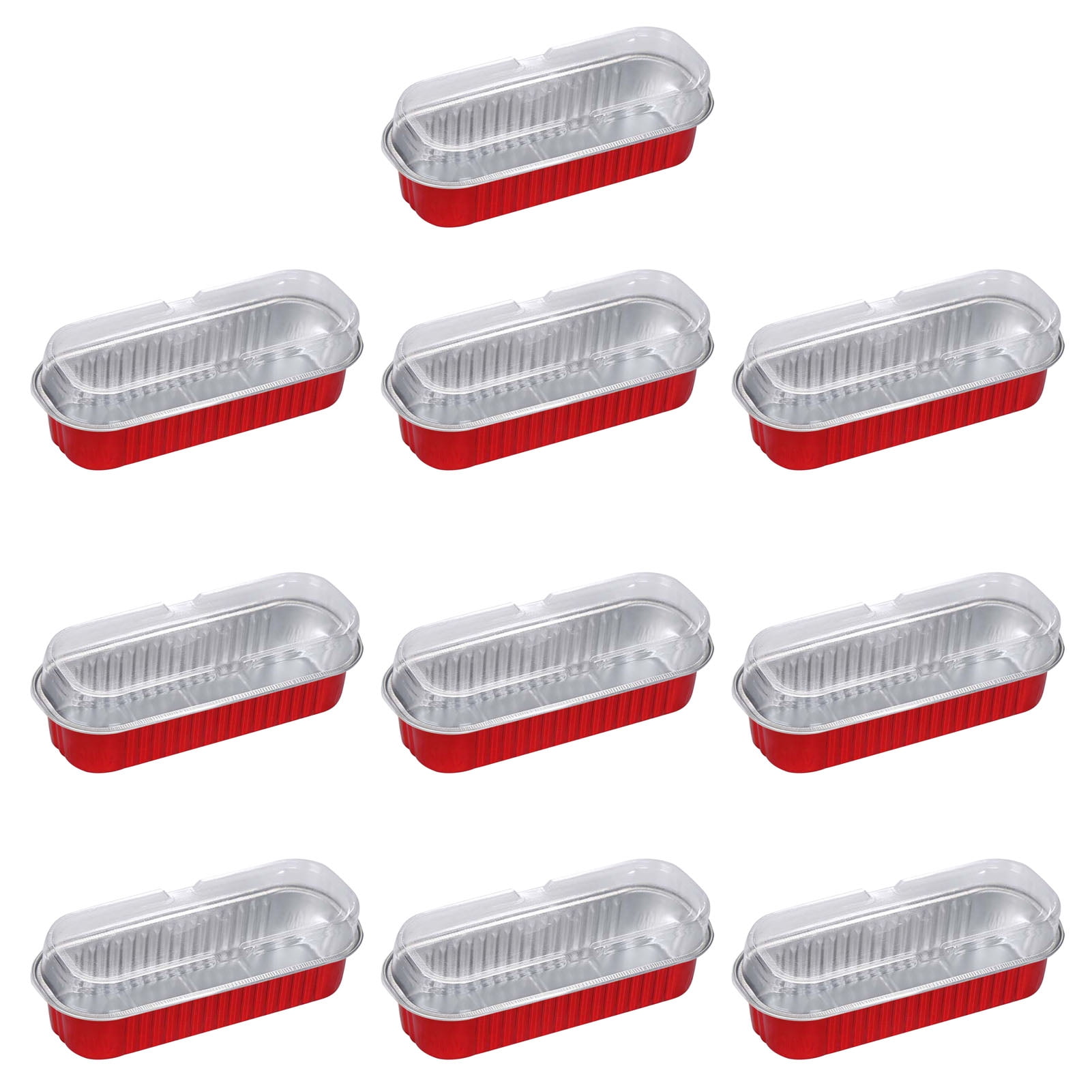 Reheyre Heat-Resistant Rectangle Cake Pan with Lid - Disposable ...