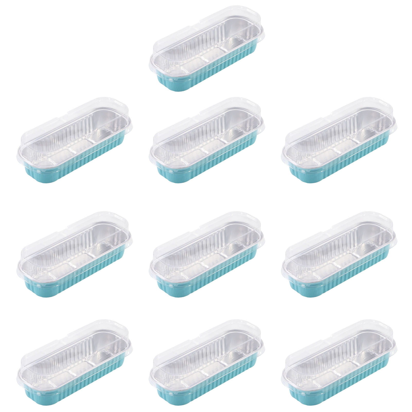 Reheyre Heat-Resistant Rectangle Cake Pan with Lid - Disposable ...