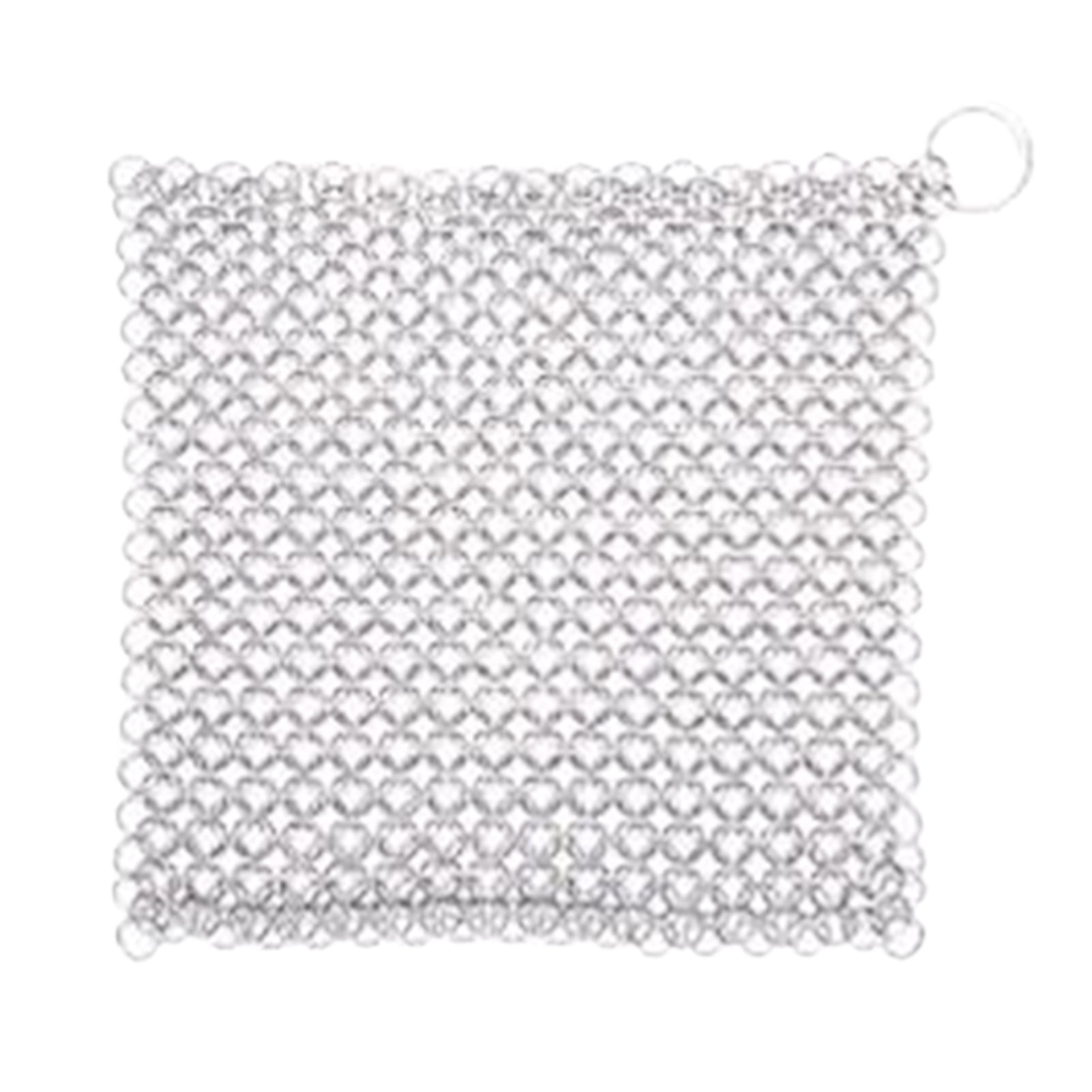 Reheyre Practical Chainmail Cleaning Scrubber - Square Stainless Steel ...
